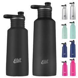 Esbit Sport Trinkflasche Pictor Sportflasche Fahrrad Wasser Flasche Edelstahl Farbe: schwarz, Größe: 0,75 L