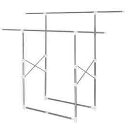 TecTake® Kleiderständer, klappbar, standfest, 110 - 190 x 64 x 92 - 166 cm