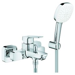 Grohe EH-Wannenbatterie Cubeo 101814 Wandmontage mit Brausegarnitur chrom, 1018140000 1018140000