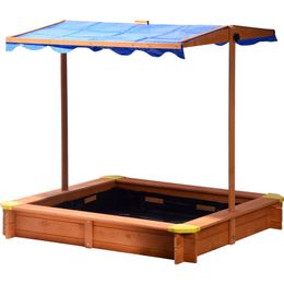 Dobar 94350FSC Sandkasten 117x117x117 cm, mit UV-Schutz