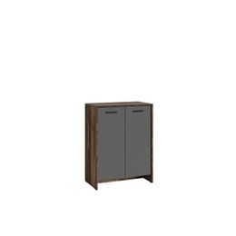 ByLiving Schuhschrank BEN, Breite 63 cm, Old Wood (Altholz-Optik)/anthrazit