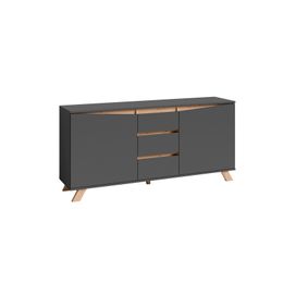 ByLiving Sideboard VALENTIN, Breite 160 cm, anthrazit/Artisan Eiche