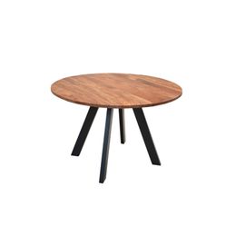 ByLiving Esstisch TARA, Breite 120 cm, Akazie natur/schwarz