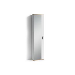 ByLiving Garderobe JAKOB, Breite 49 cm, Artisan Eiche/weiß, Spiegeltür