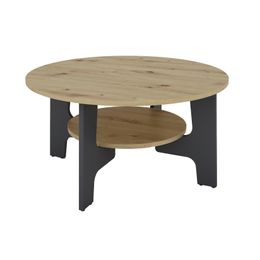 ByLiving Couchtisch JONNY, Breite 80 cm, Artisan Eiche (Eiche-Optik)/anthrazit