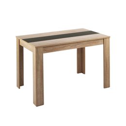 ByLiving Esstisch NORI, Breite 120 cm, Artisan Eiche (Eiche-Optik)/schwarz