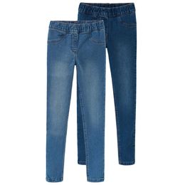 Yigga 2 Mädchen Jeggings mit Stretch-Bund