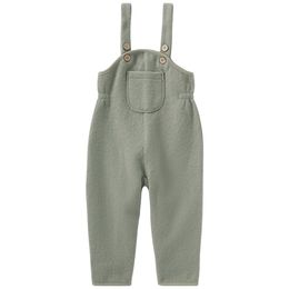 Topomini Baby Wollwalk-Latzhose mit Umschlagbündchen
