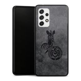 DeinDesign Galaxy A53 5G Handy Silikon H&uuml;lle Case schwarz Handyh&uuml;lle Msv Duisburg Zebra Official Licensed Product