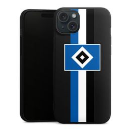 DeinDesign iPhone 15 Plus Handy Premium Silikon H&uuml;lle Handyh&uuml;lle schwarz Case Hamburger Sv Transparent Hsv Silikon Premium Case