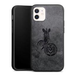 DeinDesign iPhone 12 mini Handy Premium Silikon H&uuml;lle Handyh&uuml;lle schwarz Case Official Licensed Product Msv Duisburg Zebra Silikon Premium Case