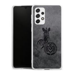 DeinDesign Galaxy A33 5G Handy Silikon H&uuml;lle Case transparent Handyh&uuml;lle Msv Duisburg Zebra Official Licensed Product Silikon Case