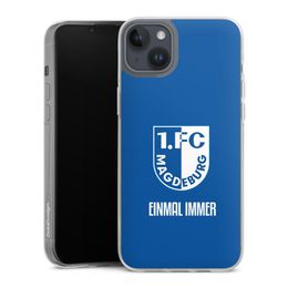 DeinDesign iPhone 14 Plus Handy Silikon H&uuml;lle Case transparent Handyh&uuml;lle Coat Of Arms Official Licensed Product 1. Fc Magdeburg Silikon Case