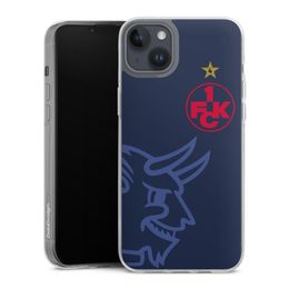 DeinDesign iPhone 14 Plus Handy Silikon H&uuml;lle Case transparent Handyh&uuml;lle Logo 1. Fc Kaiserslautern 1. Fck Silikon Case