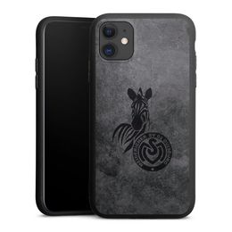 DeinDesign iPhone 11 Handy Premium Silikon H&uuml;lle Handyh&uuml;lle schwarz Case Official Licensed Product Msv Duisburg Zebra Silikon Premium Case