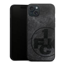 DeinDesign iPhone 15 Plus Handy Premium Silikon H&uuml;lle Handyh&uuml;lle schwarz Case Concrete 1. Fc Kaiserslautern 1. Fck Silikon Premium Case