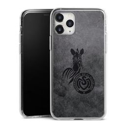 DeinDesign iPhone 11 Pro Max Handy Silikon H&uuml;lle Case transparent Handyh&uuml;lle Msv Duisburg Zebra Official Licensed Product Silikon Case
