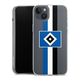 DeinDesign iPhone 14 Plus Handy Silikon H&uuml;lle Case transparent Handyh&uuml;lle Hamburger Sv Transparent Hsv Silikon Case