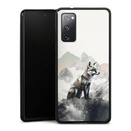 DeinDesign Galaxy S20 FE Handy Silikon H&uuml;lle Case schwarz Handyh&uuml;lle Nature Mountain Fox