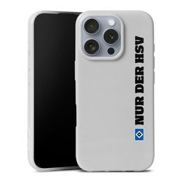 DeinDesign iPhone 16 Pro Handy Silikon H&uuml;lle Case wei&szlig; Handyh&uuml;lle Hsv Transparent Hamburger Sv Silikon Case
