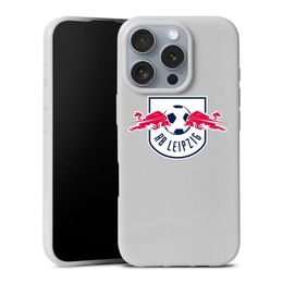 DeinDesign iPhone 16 Pro Handy Silikon H&uuml;lle Case wei&szlig; Handyh&uuml;lle Official Licensed Product Transparent Rb Leipzig Silikon Case