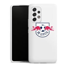 DeinDesign Galaxy A53 5G Handy Silikon H&uuml;lle Case wei&szlig; Handyh&uuml;lle Transparent Official Licensed Product Rb Leipzig Silikon Case