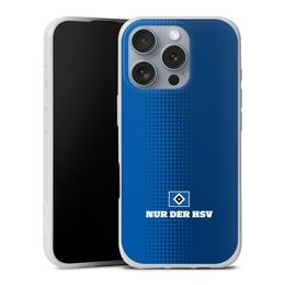DeinDesign iPhone 16 Pro Handy Silikon H&uuml;lle Case wei&szlig; Handyh&uuml;lle Hsv Logo Official Licensed Product Silikon Case