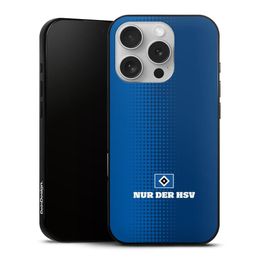 DeinDesign iPhone 16 Pro Handy Slim Case extra d&uuml;nn Silikon Handyh&uuml;lle schwarz H&uuml;lle Hsv Logo Official Licensed Product Silikon Slim Case