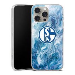 DeinDesign iPhone 16 Pro Max Handy Silikon H&uuml;lle Case transparent Handyh&uuml;lle Logo Fc Schalke 04 Merchandise Silikon Case