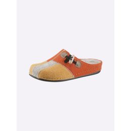 Dr. Feet Damen Pantoffel, orange, Gr&ouml;&szlig;e 36