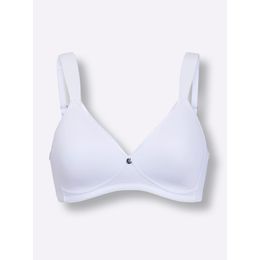 w&auml;schepur w&auml;schepur Damen T-Shirt-BH ohne B&uuml;gel mit ergonomisch geformten Tr&auml;gern, wei&szlig;, Gr&ouml;&szlig;e 95B