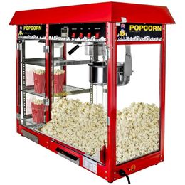 ROYAL CATERING Popcornmaschine Popcornmaker Popcornautomat 1700W 5kg/h beheizte Kammer rot