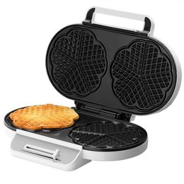 Waffeleisen Herzform 14cm Doppelt Antihaftbeschichtung 1200W Stufenlose Temperaturregelung Anti-Rutsch-Füße Doppelwaffeleisen Herzwaffeln - Monzana