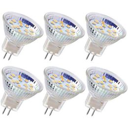 6 Stück LED-Leuchtmittel, MR11, Strahler, GU4-Leuchtmittel, 3 W, 18 LEDs, Halogenlampen, 20 W-Äquivalent, nicht dimmbare LED-Leuchtmittel, 12 V AC/DC