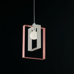 Bonetti Illumina - Moderner Pendelleuchter aus rosa weißem Eisen 25xh40 cm