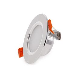 Greenice LED-Downlight-Strahler 5W 374Lm 3000ºK Silberring 40.000H [PCE-DL5W-P-WW]