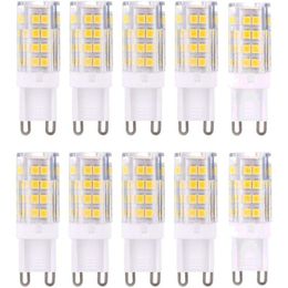 G9-LED-Lampen, warmweiß 3000 k, 5 w. Licht entspricht 40 w 420 Lumen Halogenlampen nicht dimmbar, 10er-Set