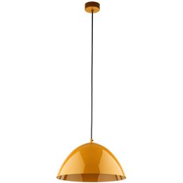 Licht-Erlebnisse Hängelampe Metall E27 ø 34 cm h: max. 165 cm Ocker rund Modern Pendelleuchte