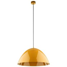 Licht-Erlebnisse - Hängelampe Metall E27 d: 50 cm h: max. 170 cm Ocker rund Modern Pendelleuchte