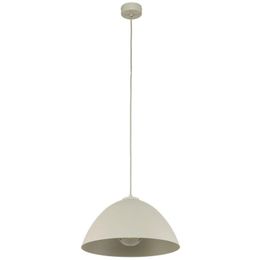 Licht-Erlebnisse Pendelleuchte Metall rund d: 34 cm h: max. 165 cm Beige E27 Modern