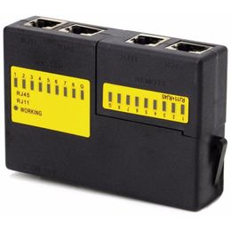 RJ45 RJ11 RJ12 UTP LAN Netzwerkkabeltester Netzwerktool nicht im Lieferumfang enthalten Batterie Schwarz