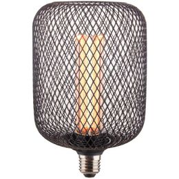 Led Lampen Metallkäfig led Leuchtmittel G125 E27 4W Edison Vintage Glühbirne 1800K Warmes Gelb led Lampe Schwarz - Oihpaw