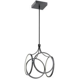 Licht-Erlebnisse - led Pendelleuchte Aluminium 3000 k warmweißes Licht 1682 lm 35,6 cm breit h: max. 180 cm