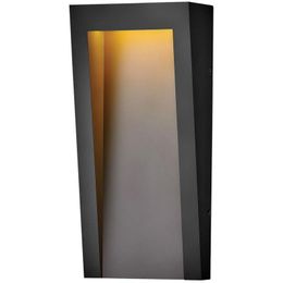 Licht-Erlebnisse Wandleuchte außen led IP44 h: 38 cm Schwarz eckig 3000 k warmweiß 650 lm Modern Außenwandleuchte