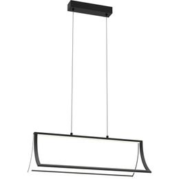 Licht-Erlebnisse Led Pendelleuchte Metall h: max. 120 cm Schwarz Weiß länglich neutralweißes Licht 4000 k 3650 lm