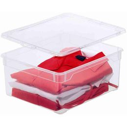 Rotho - Aufbewahrungsbox 'Clear Box' 9 l mit Deckel, 40 x 33,5 x 8,5 cm