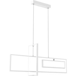 Licht-Erlebnisse Pendelleuchte led Metall h: max. 120 cm Weiß länglich neutralweiß 4000 k 3640 lm Modern