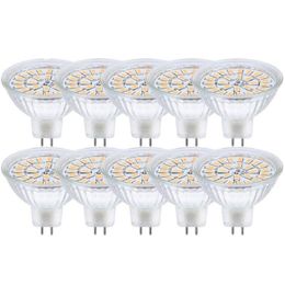 GU5.3 LED-Leuchtmittel, MR16 led 12 v, 3 w, entspricht 30 w Halogenlampe, Warmweiß 3000 k, nicht dimmbare LED-Spot-Leuchtmittel, 10 Stück