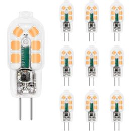 Memkey - G4 LED-Glühbirne 2 w 12 v Warmweiß 200 lm, Bi-Pin G4 10 W-20 w Halogenäquivalent, G4 led 12 v für Küchenhaube/Schrank/Camping, nicht