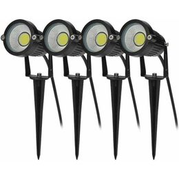 Stück Outdoor-Pfahlleuchte, COB, 5 W, 220 V, IP65, wasserdicht, verstellbar, LED-Flutlicht, Strahler, Gartenlampe, Wegebeleuchtung, Pflanzen, Balkon,